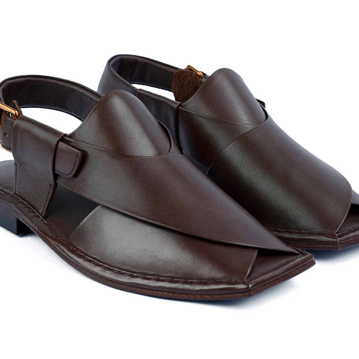 Kaptaan Chappal (Dark Brown) – Craftpur